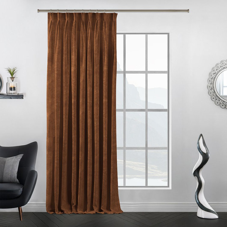 Noine Home Deco Luxury Pinch Pleat Curtain Panel - Single Drapery for ...
