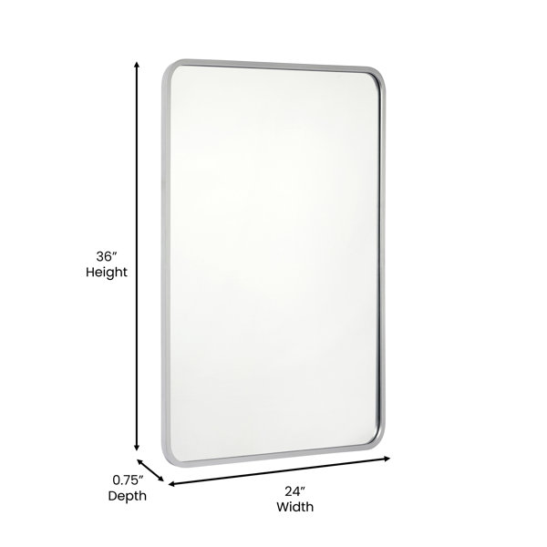 Mercer41 Arelly Wall Mount Shatterproof Rectangular Accent Wall Mirror ...