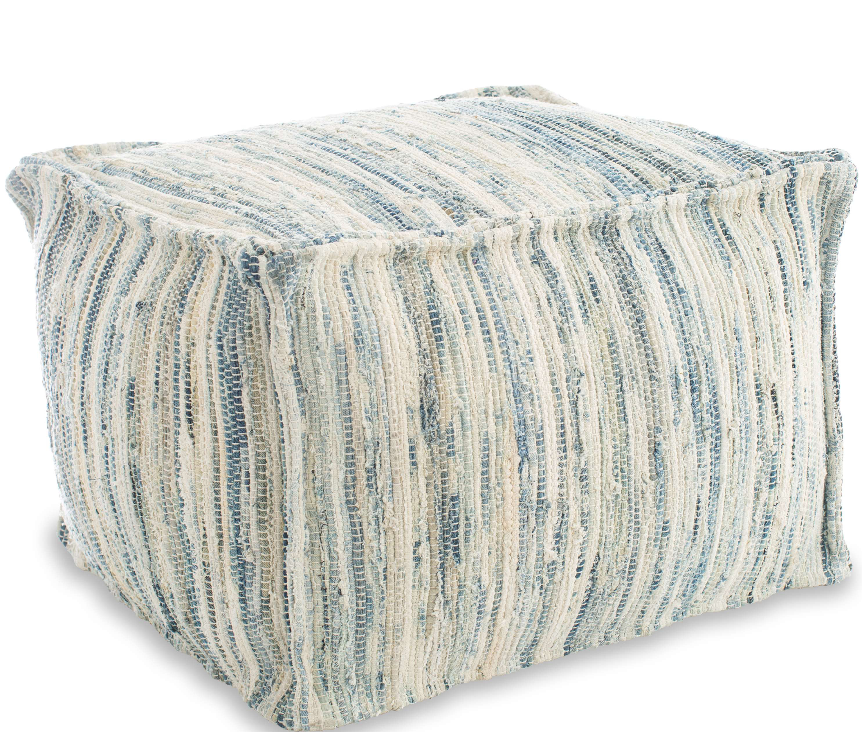 Pine Cone Hill Denim Rag Woven Pouf & Reviews - Wayfair Canada