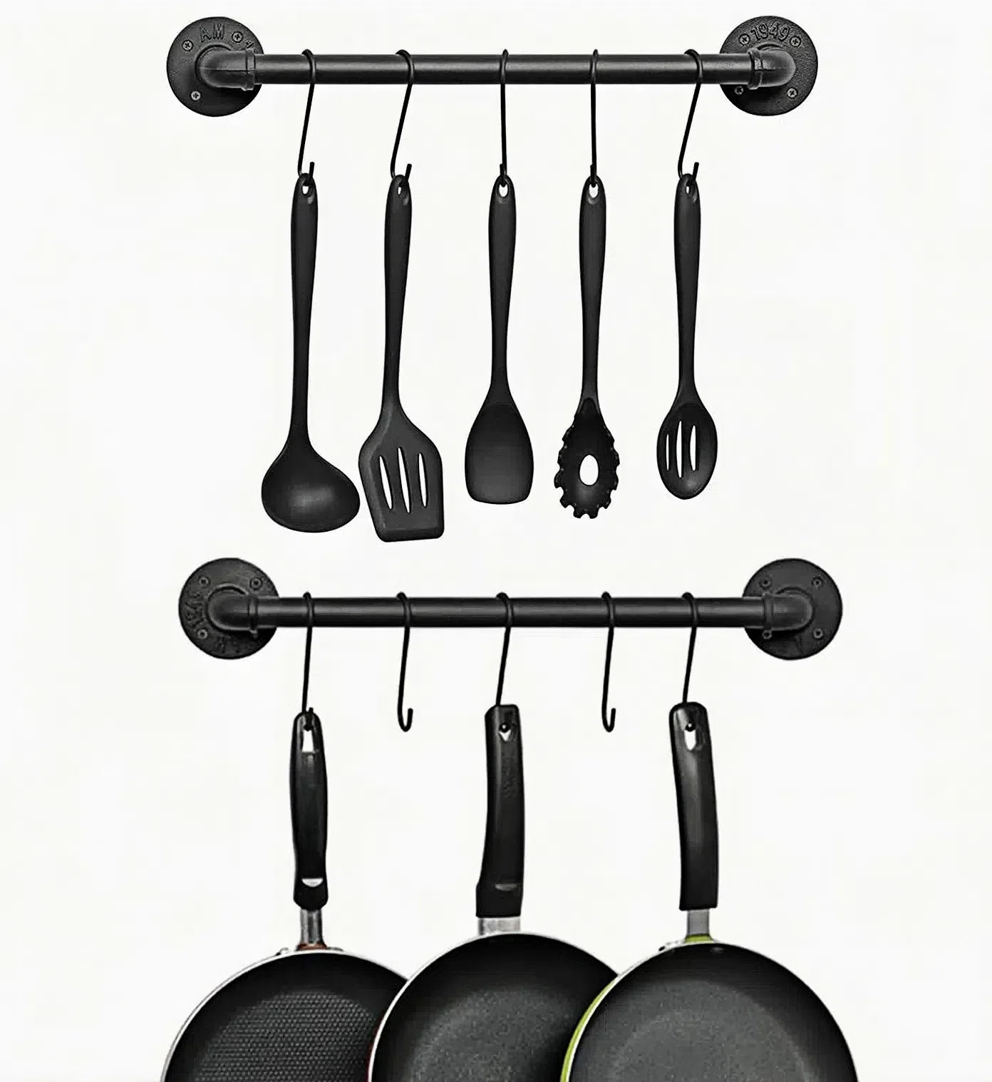 Prep & Savour 21"Gourmet Kitchen Rail Wall Mount Kitchen Utensil Holder ...