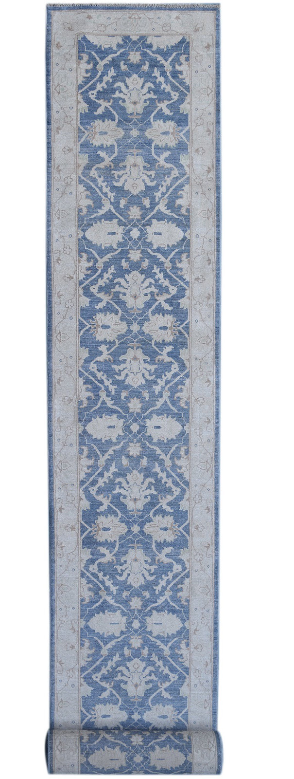 Wildon Home® One-of-a-Kind Hand-Knotted 2010s Oushak Gray 2'9" x 24 ...