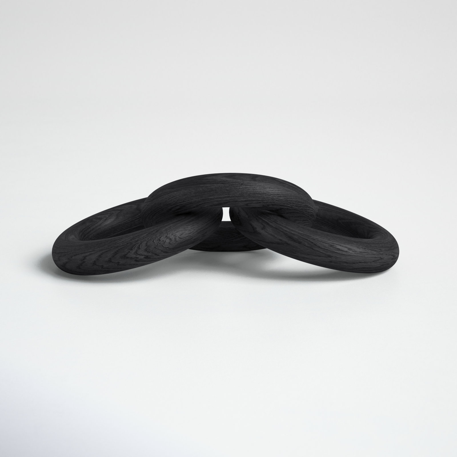 Joss & Main Decorative Object Paulownia Wood Sculptural Interlocking ...