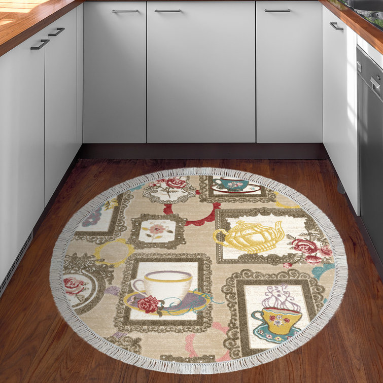 Fleur De Lis Living Addre Flow Coffee Carpet 1 | Wayfair.co.uk