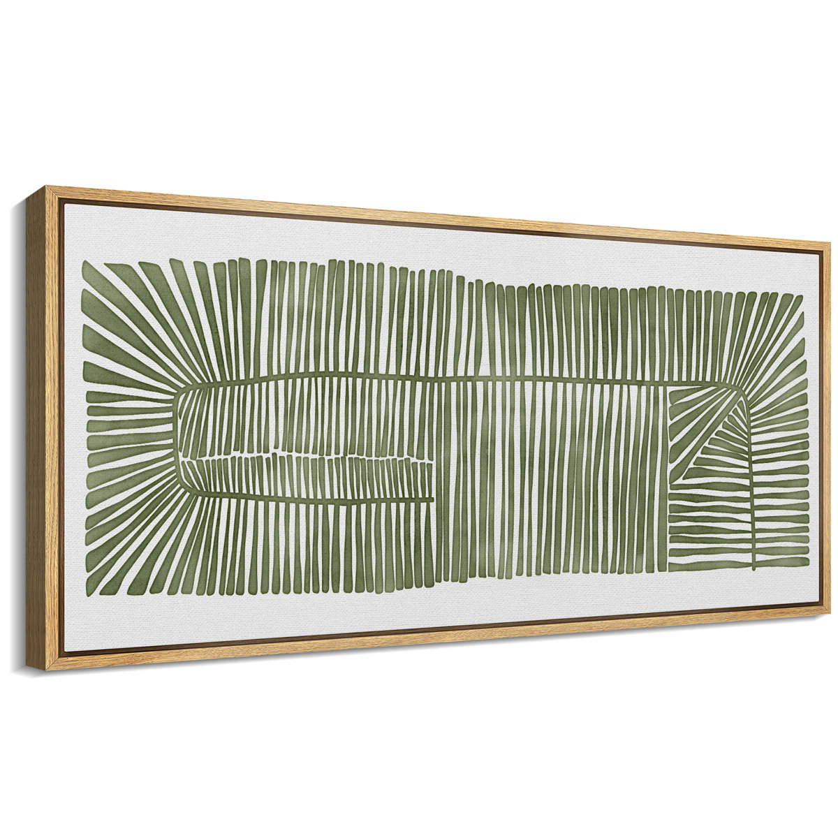 wall26 Abstract Green Botanical Simple Minimalist Extra Large Framed ...