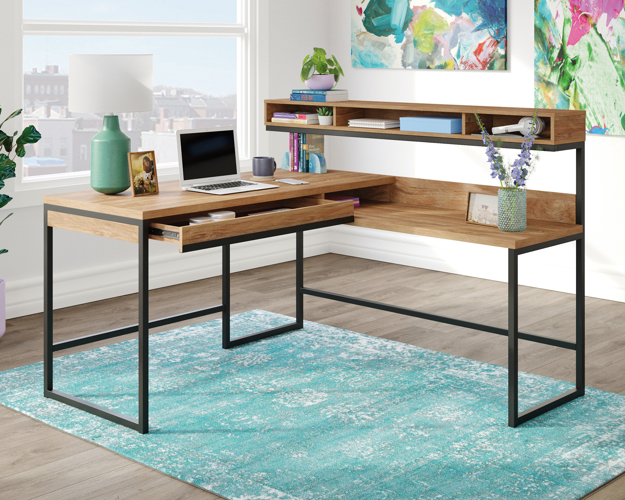 Crafters and Weavers Manhattan Gate L-Shaped Desk | Wayfair