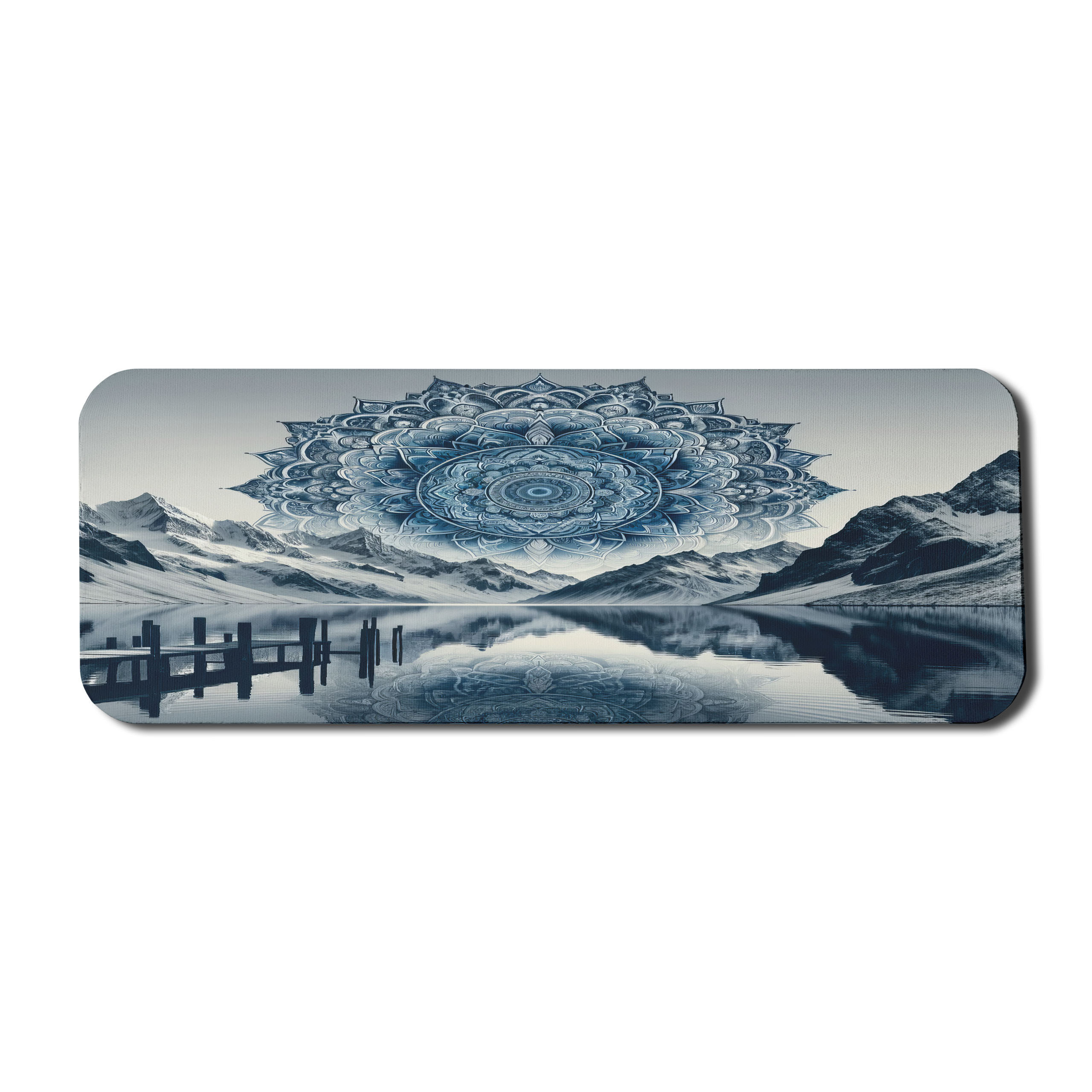 Winston Porter Lake Gaming Mouse Pad Ethnic Boho Mandala Mountains 31 ...