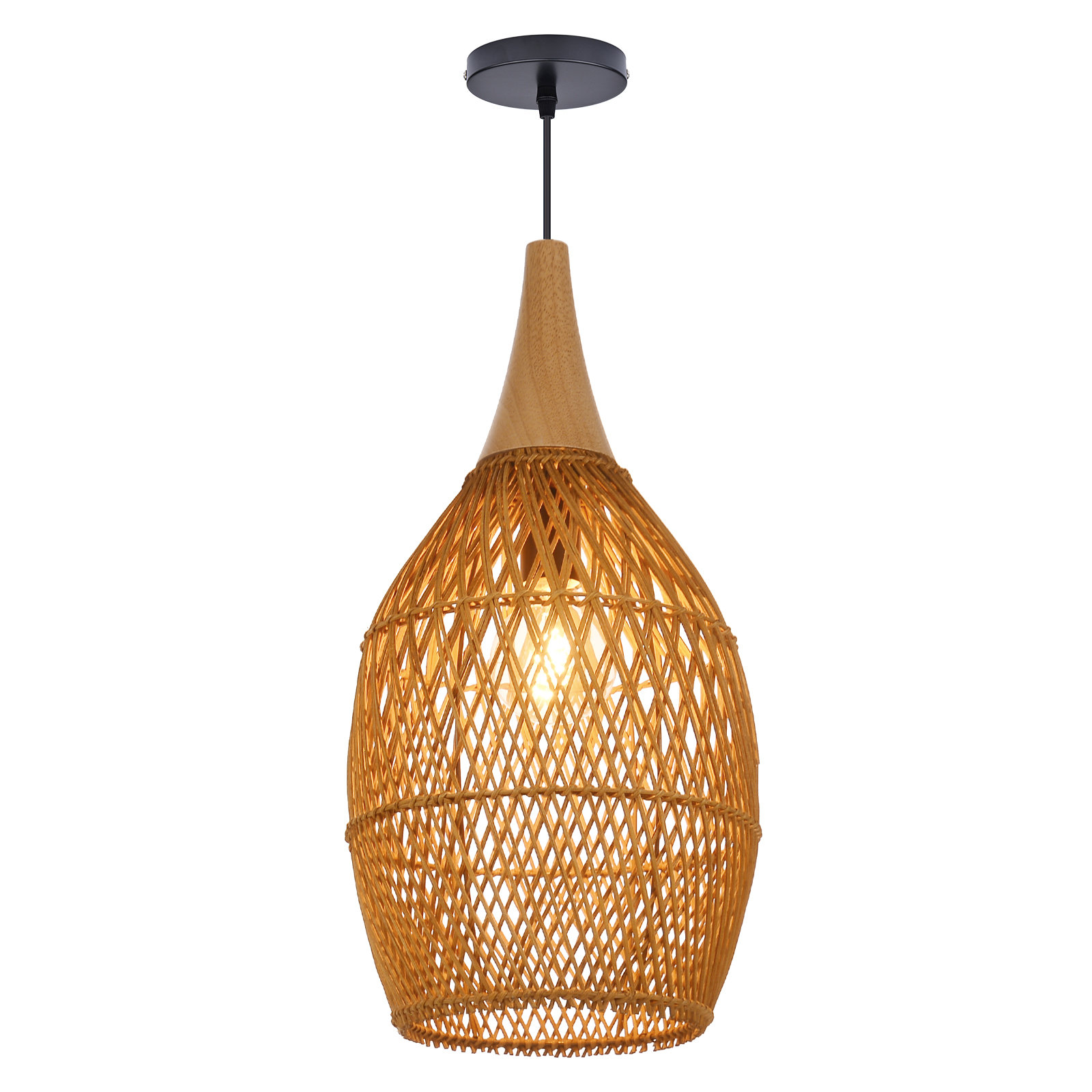 Bay Isle Home™ Corlyn 1 - Light Natural Geometric Pendant | Wayfair