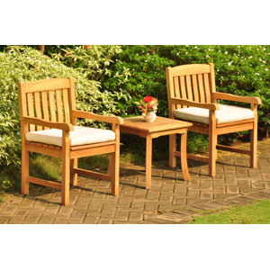 Anderson Teak 3 Piece Conversation Set & Reviews | Perigold