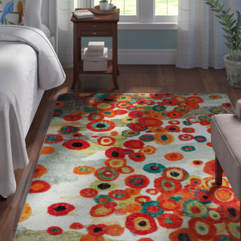 Ebern Designs Arrayah Multicolor Area Rug & Reviews | Wayfair