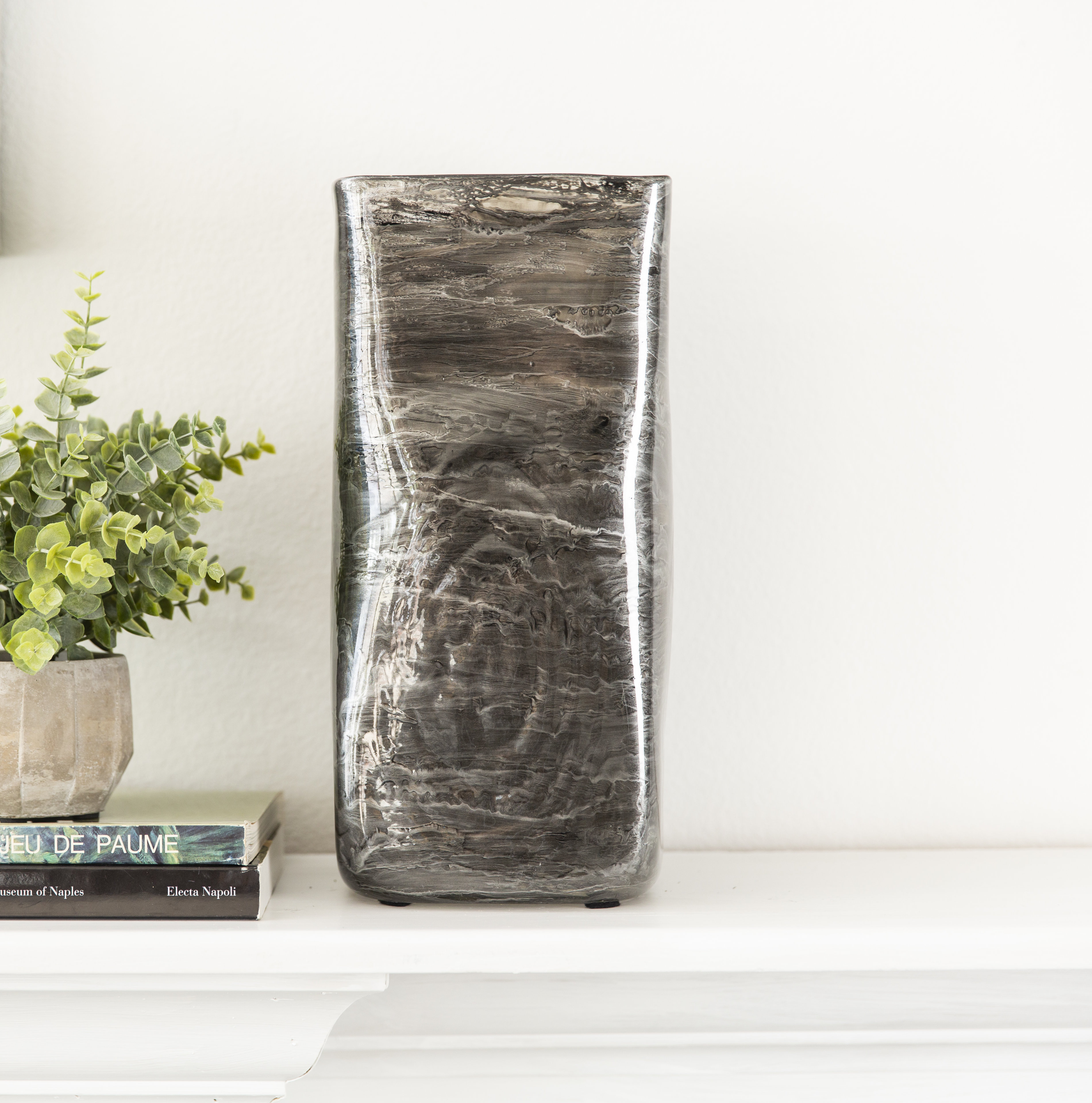 Prima Design Source Obsidian 14" Glass Table Vase | Wayfair