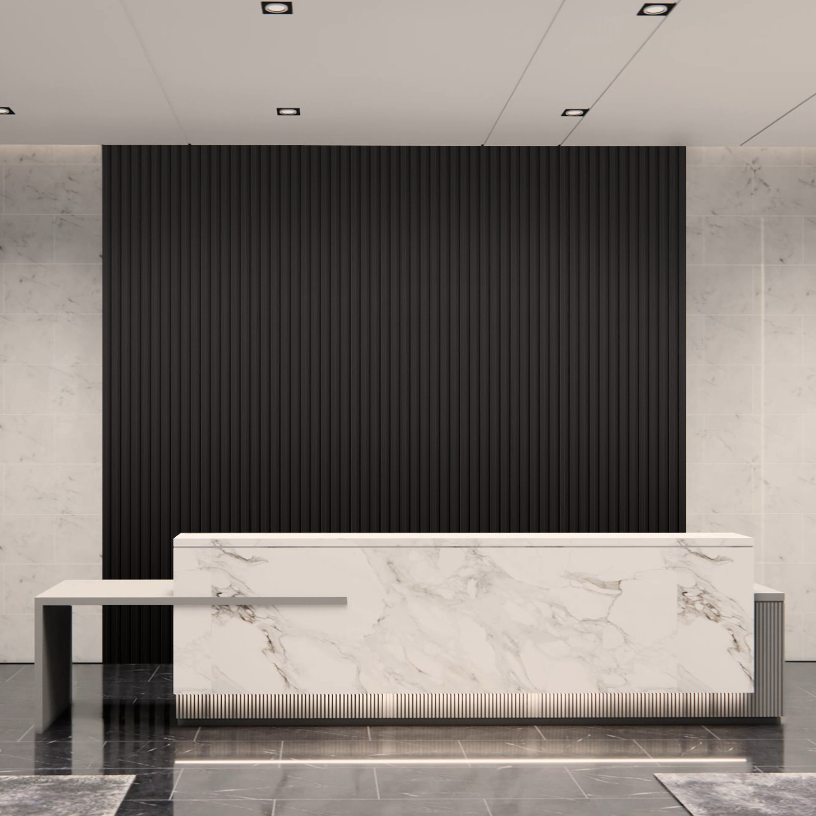 Art3d 8 Piece 96" x 6.26" WPC Slat Wall Panels, 3D Wood Look Acoustic ...