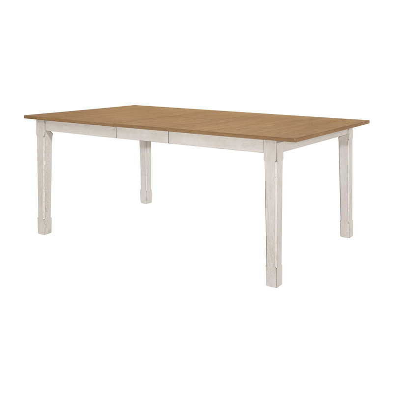 Red Barrel Studio® Lorik Rectangular Extendable Dining Table in Natural ...