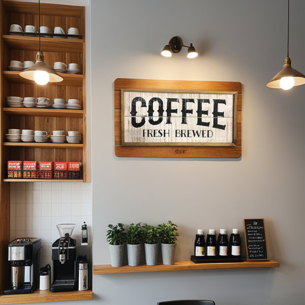 Gracie Oaks Coffee Sign Wall Décor & Reviews | Wayfair