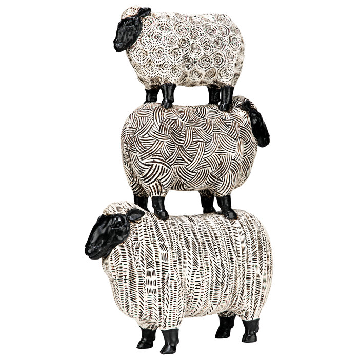 Design Toscano Stacked Sheep Spirit Animal Figurine & Reviews - Wayfair ...