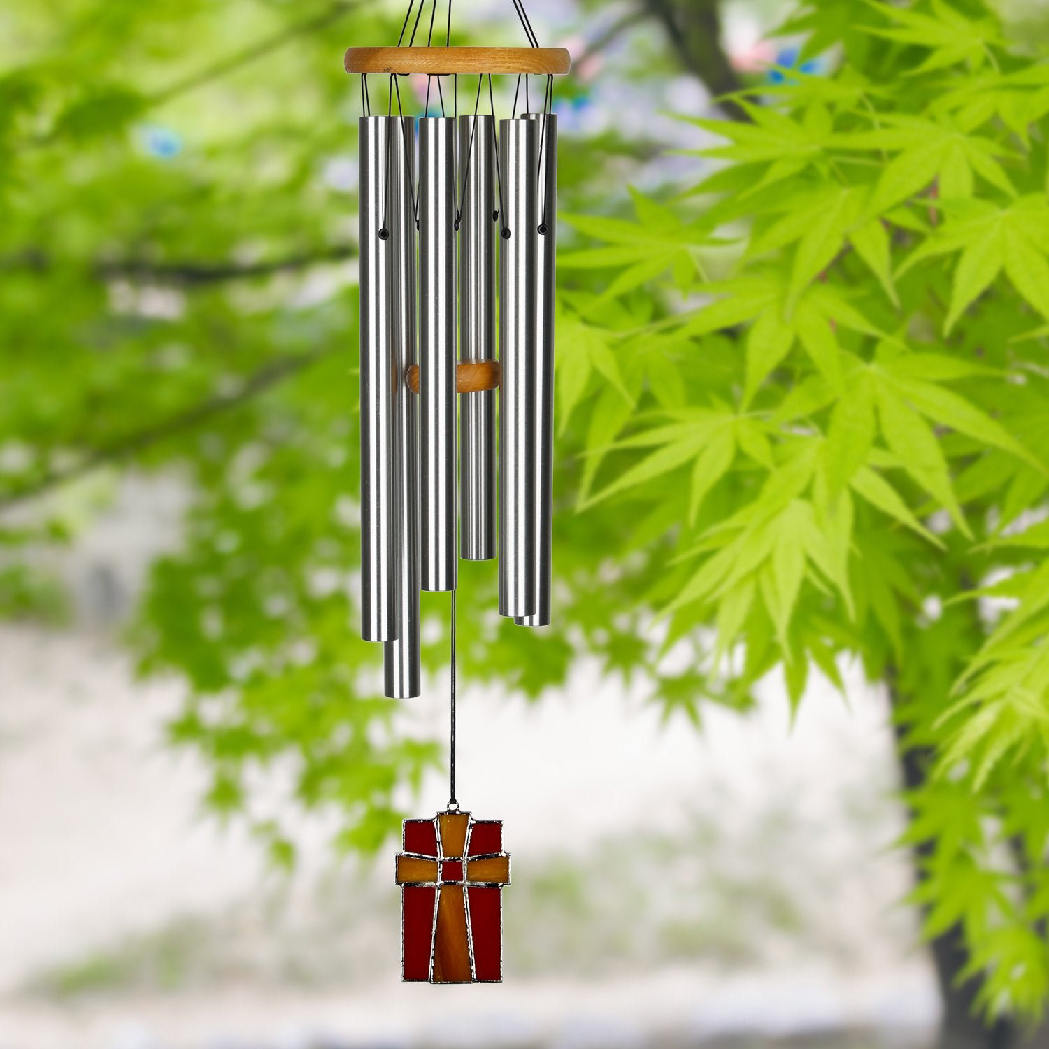 Arlmont & Co. Weather Resistant Metal Religious & Spiritual Wind Chime ...