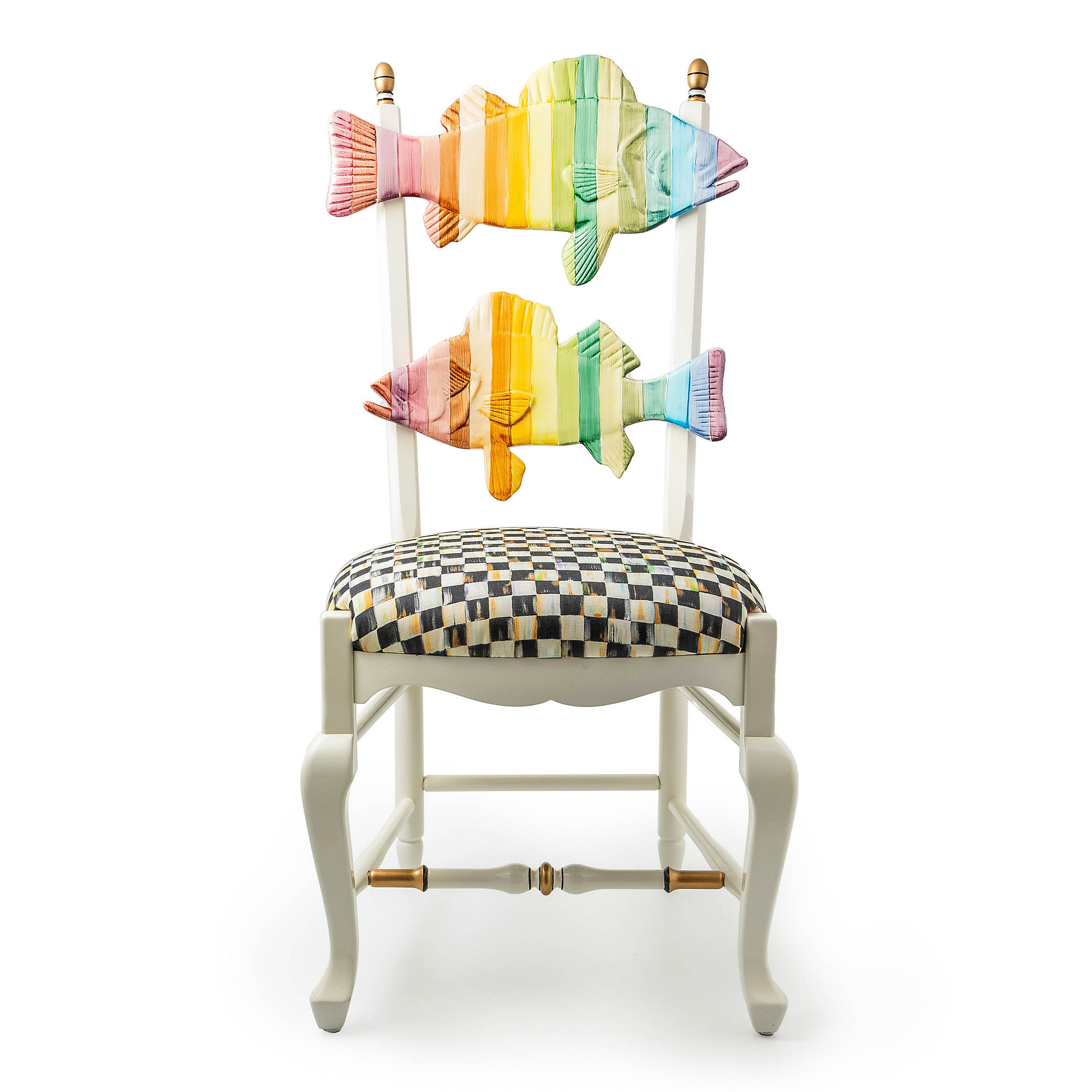 MacKenzie-Childs Rainbow Fish Chair | Wayfair