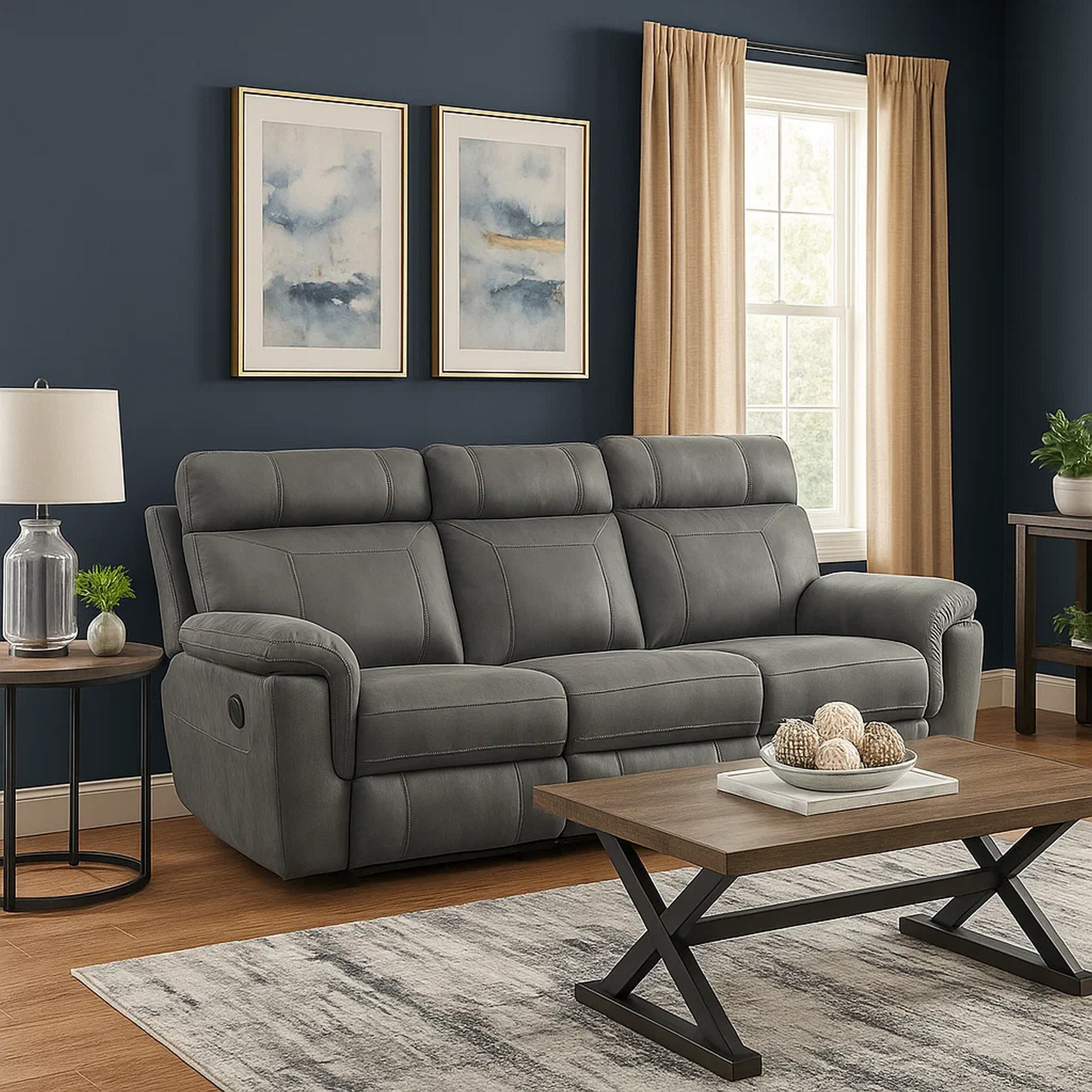 Latitude Run® Semone 84.5" Upholstered Reclining Sofa | Wayfair