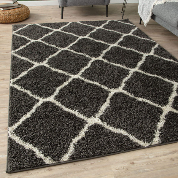 THE RUGS Myshaggy Collection Rugs Moroccan Design in Dark Grey ...