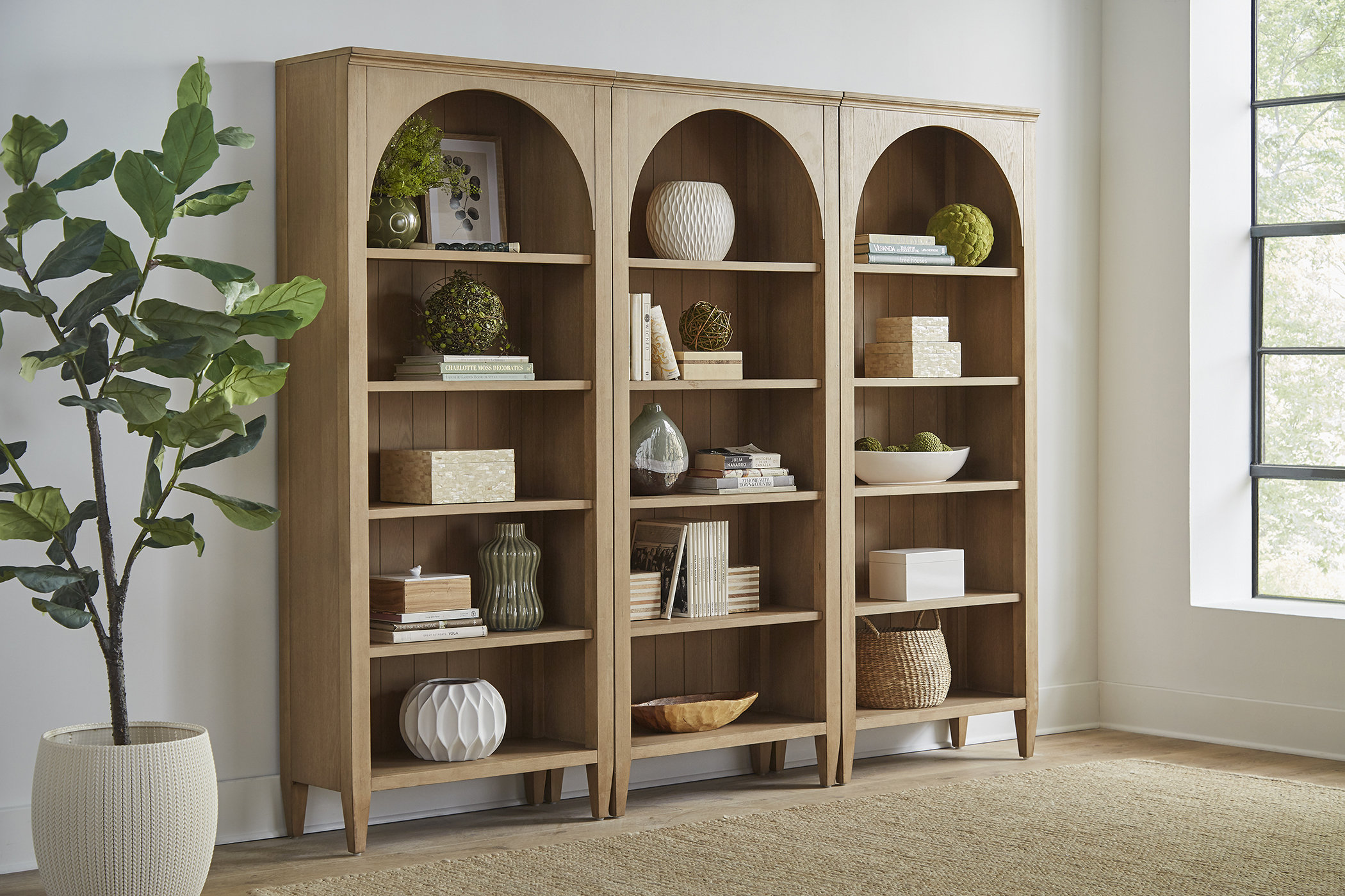 Birch Lane™ Gayle 78" H x 96" W Library Bookcase | Wayfair