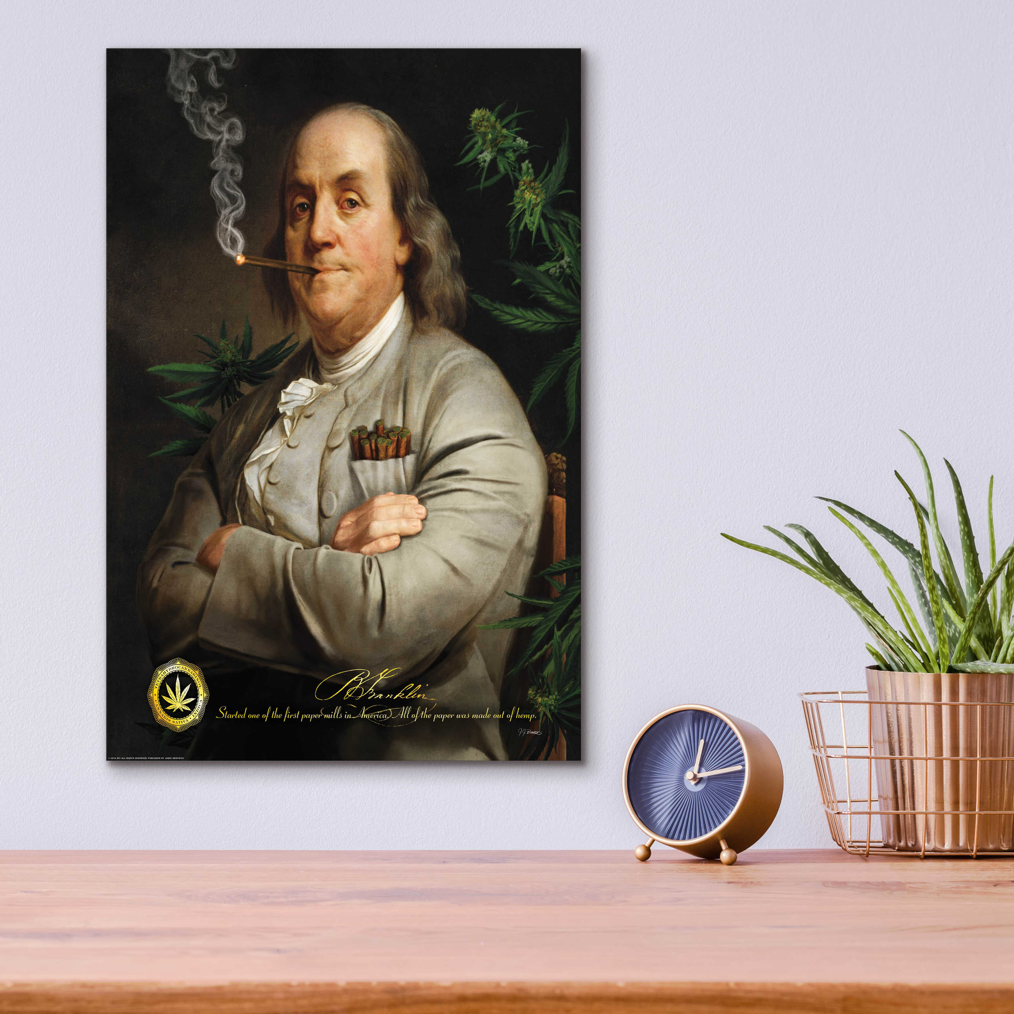 Alcott Hill® 'Ben's Cigar' By JJ Brando_ Acrylic Glass Wall Art | Wayfair