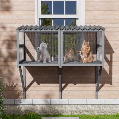 Archie & Oscar™ 2 Tiers Window Box Enclosure For Multiple Indoor Cats ...