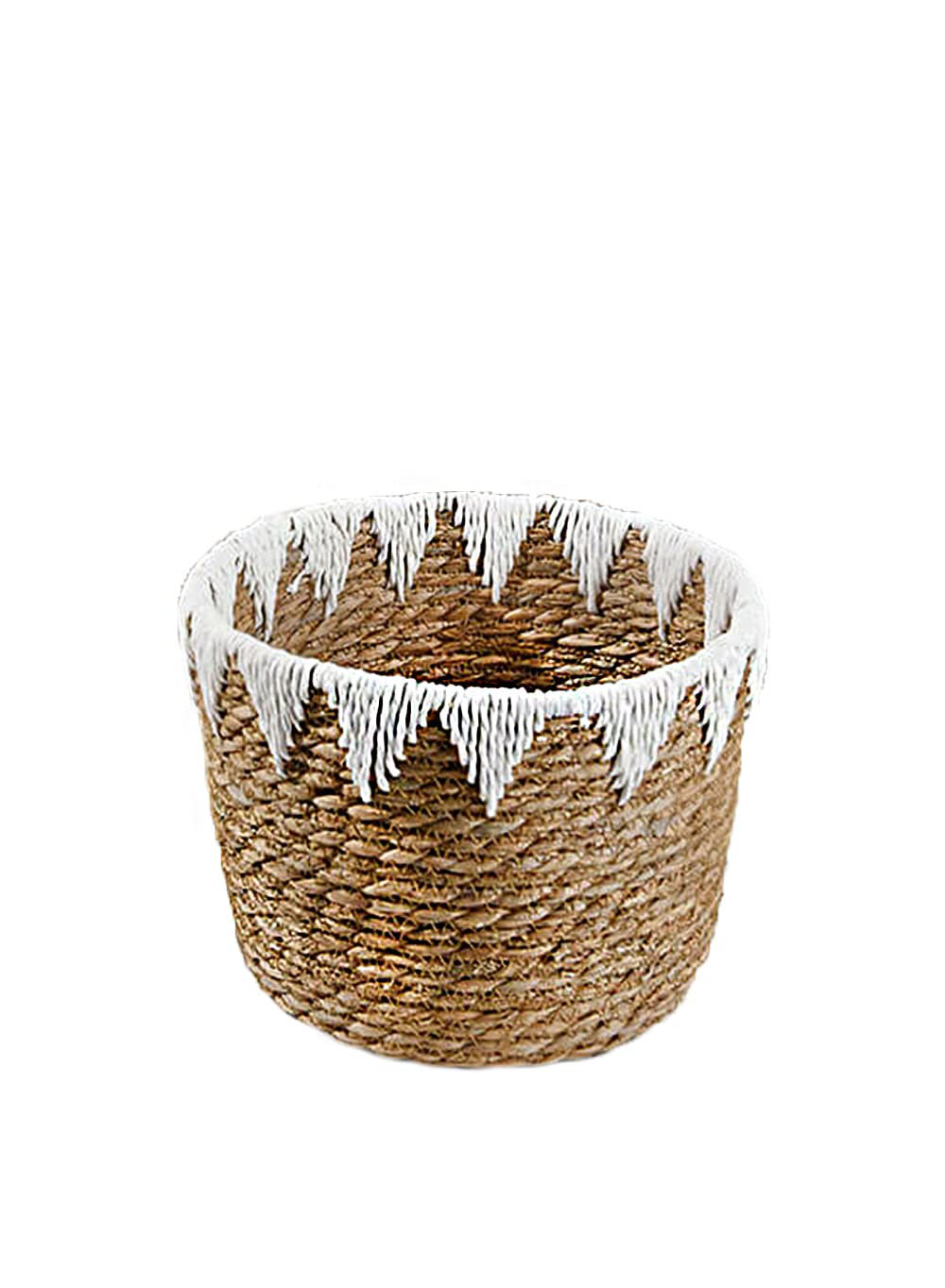 Gracie Oaks Large Handmade Cattail Leaf Basket - Natural, Eco-Friendly ...