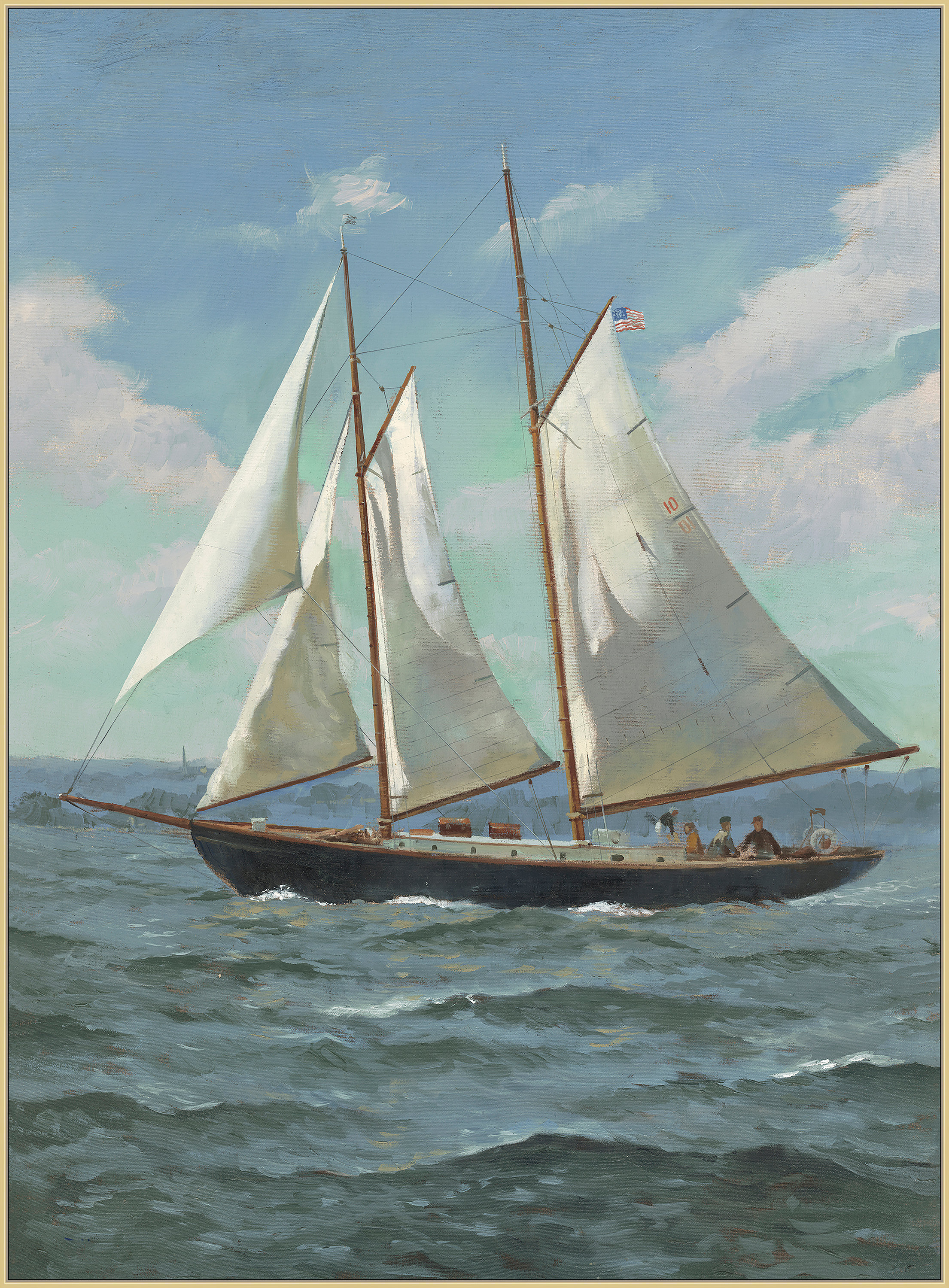 Wendover Art Group Open Sails - Floater Frame Painting on Canvas | Perigold