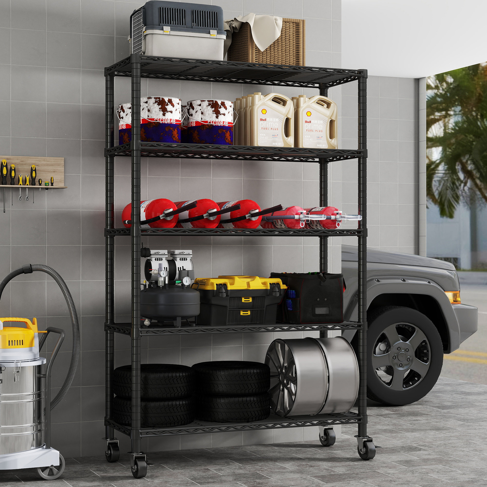 Rebrilliant Sarson Storage Shelf-5-Tier Unit By Rebrilliant - Wayfair ...