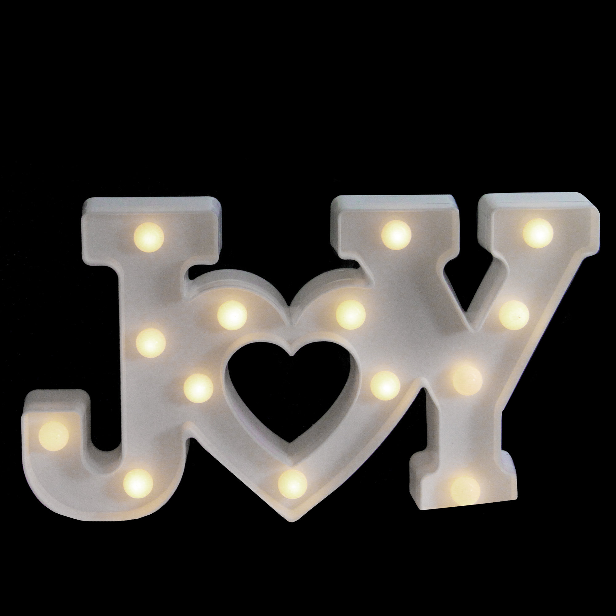 Northlight Seasonal 12.75" White "Joy" LED Christmas Marquee Wall Sign ...