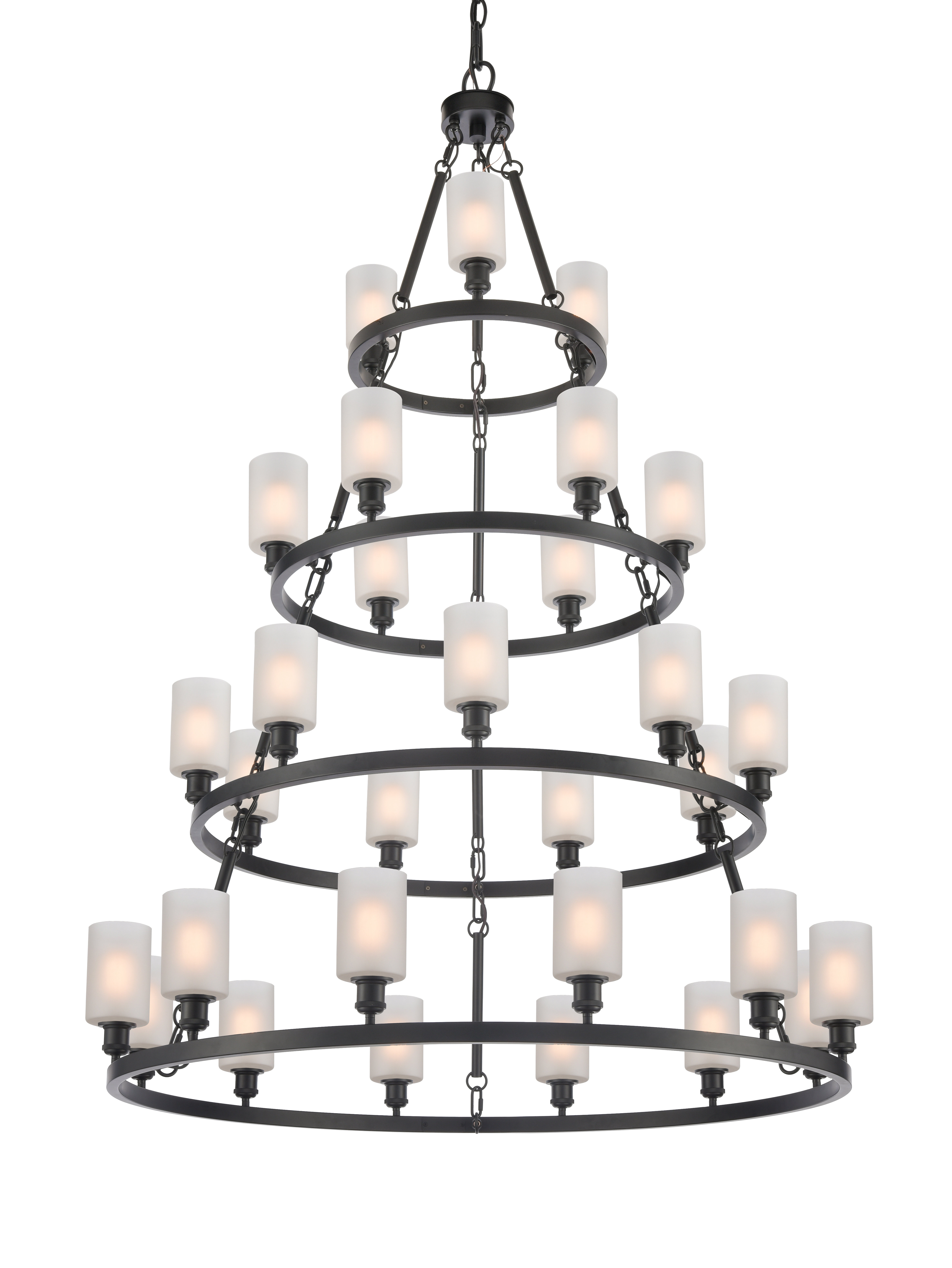Gracie Oaks Monyea 30 - Light Wagon Wheel Tiered Chandelier | Wayfair