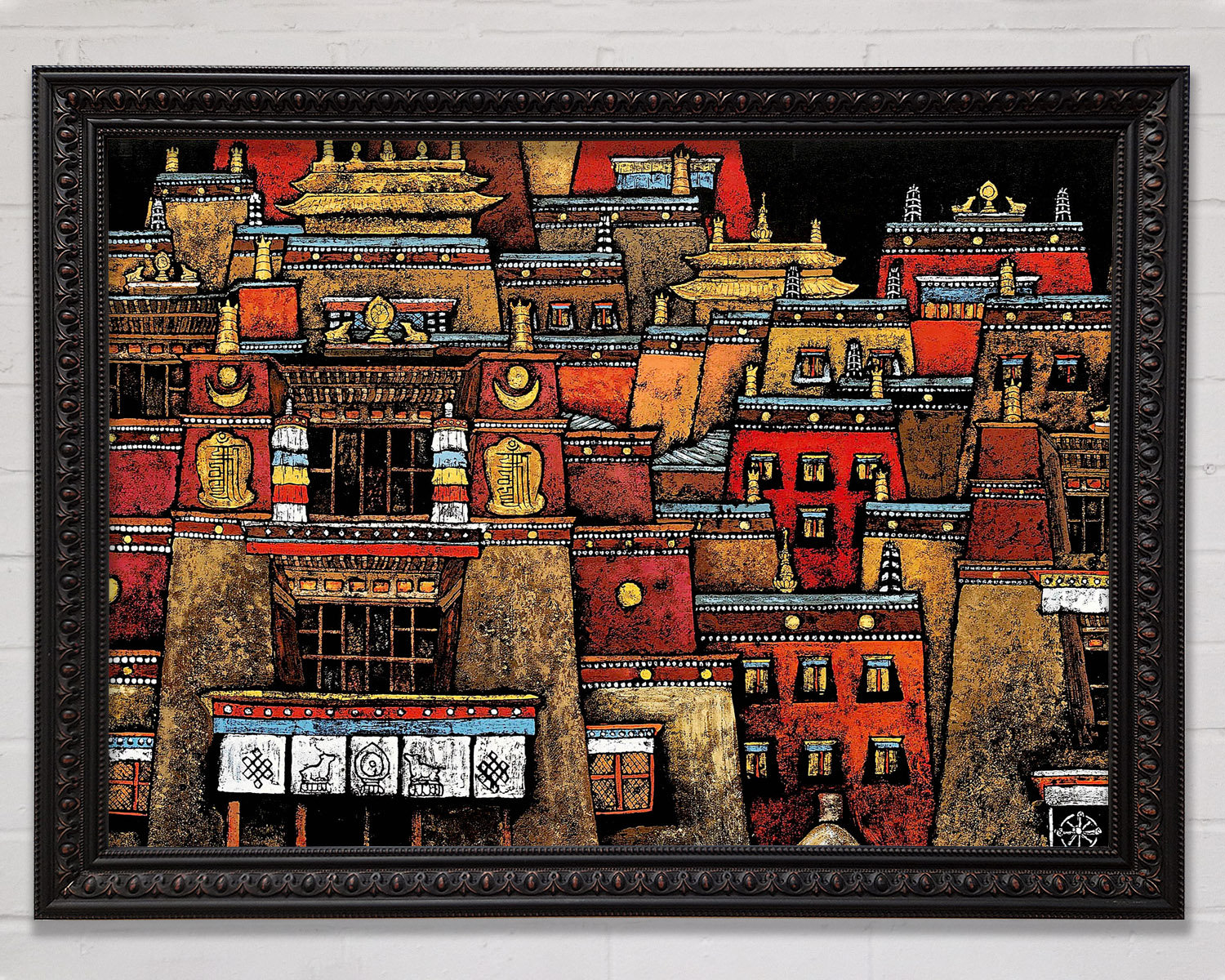 Bright Star Tibetan Art Houses - Single Picture Frame Art Prints ...