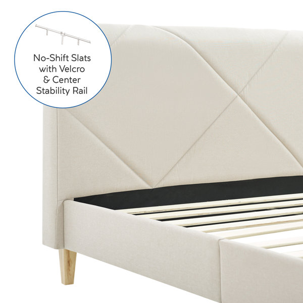 Classic Brands Lakeside Upholstered Low Profile Platform Bed & Reviews ...