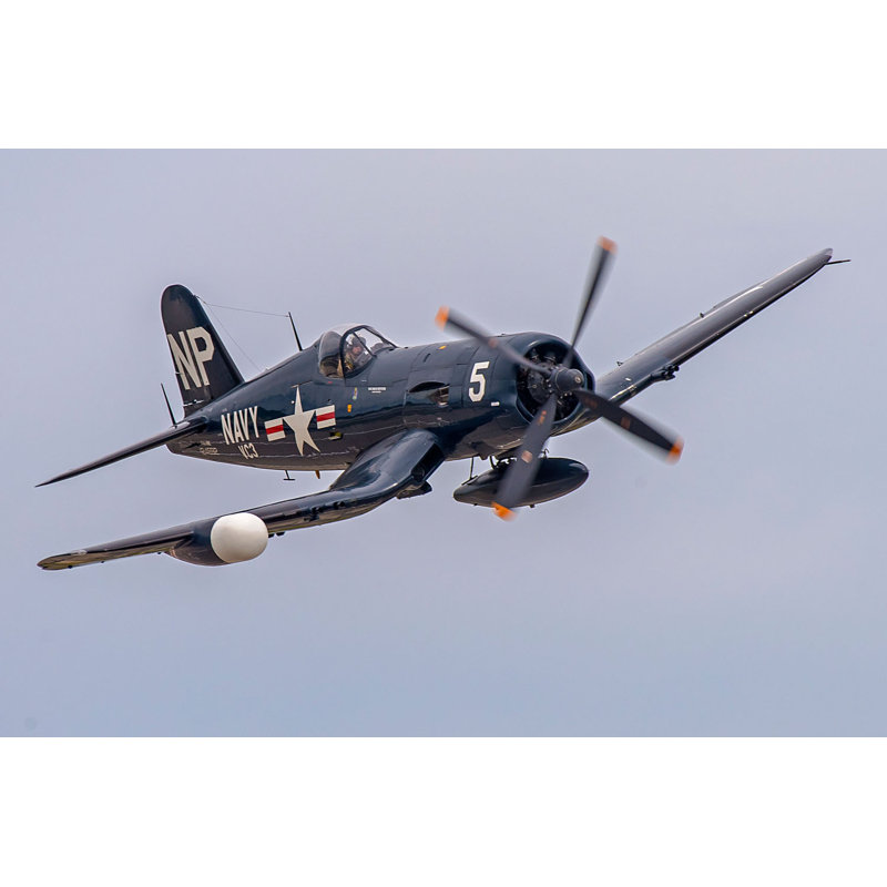 Hokku Designs F-44 Military Airplane In Flight On Canvas Print | Wayfair