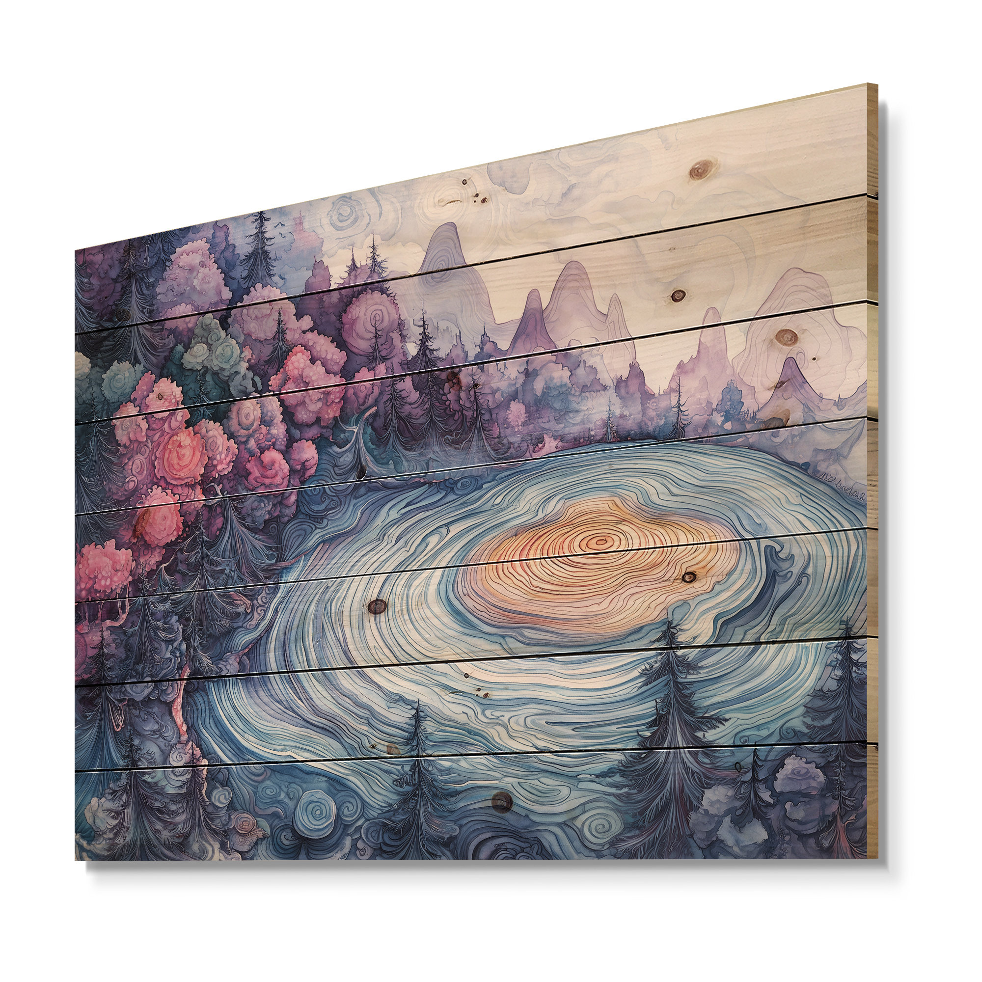 Ophelia & Co. Forest Pink Crystal Ripples Through The Woods I - Forest ...