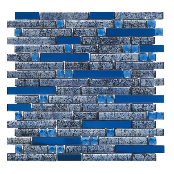 ES Stone Random Sized Glass & Metal Linear Mosaic Wall Tile & Reviews ...