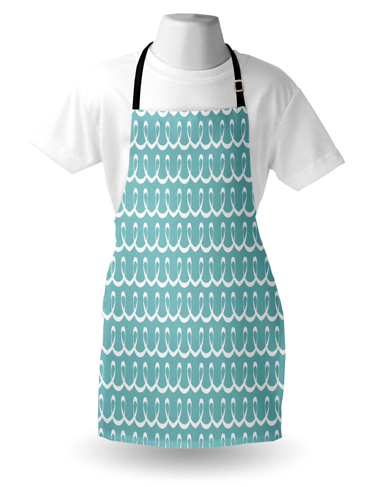East Urban Home Turquoise Apron Unisex, Sea Life Curved Lines, Adult ...