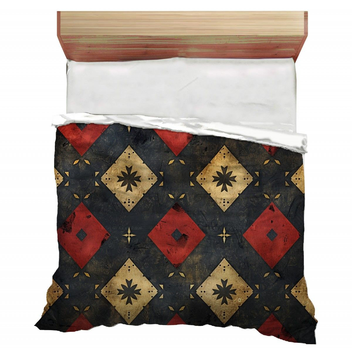 VisionDecor Geometric patterns Bedding Art Comforter Vintage look_12189 ...