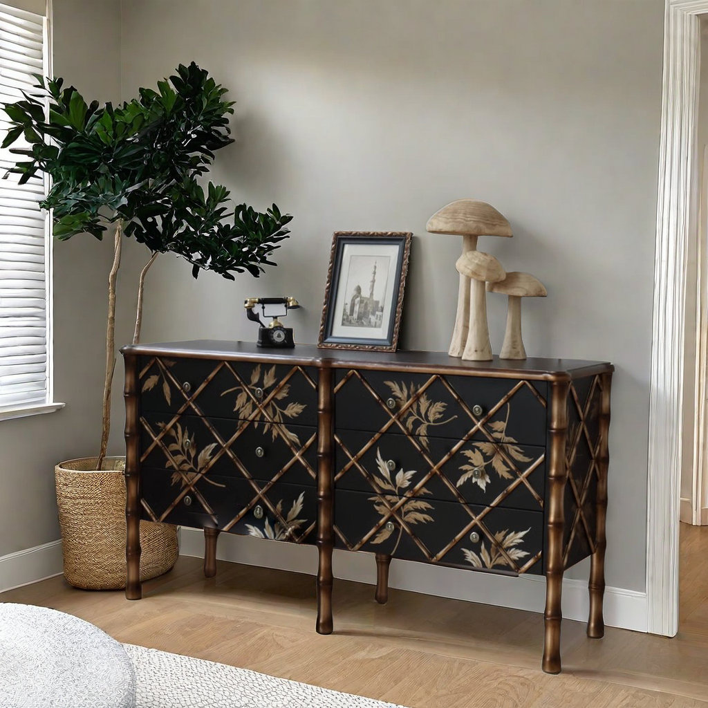 Atta Avenue Modern Gold Accent Cabinet | Wayfair