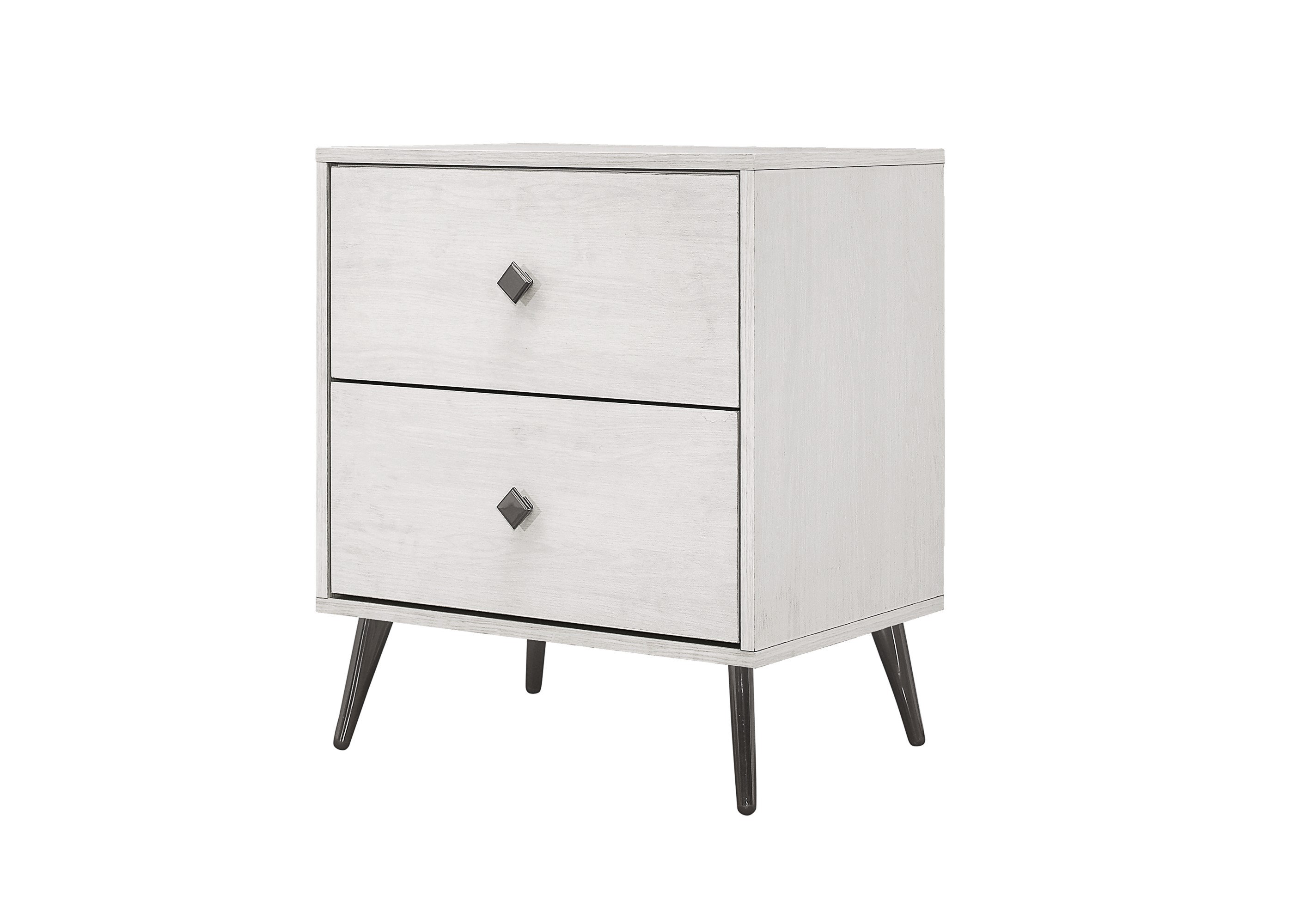 Home Design Inc. Lattice 2 - Drawer Nightstand in Greyish Beige ...