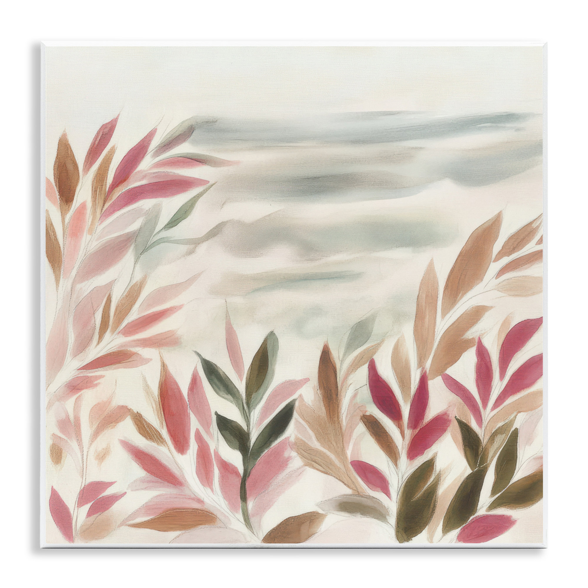Ebern Designs Muted Windblown Leaves Wall Plaque, design by Mona Grace ...