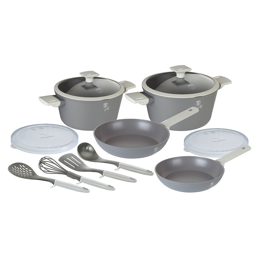 Berlinger Haus 12 Pcs Cookware Set Stackable, Aspen Collection | Wayfair