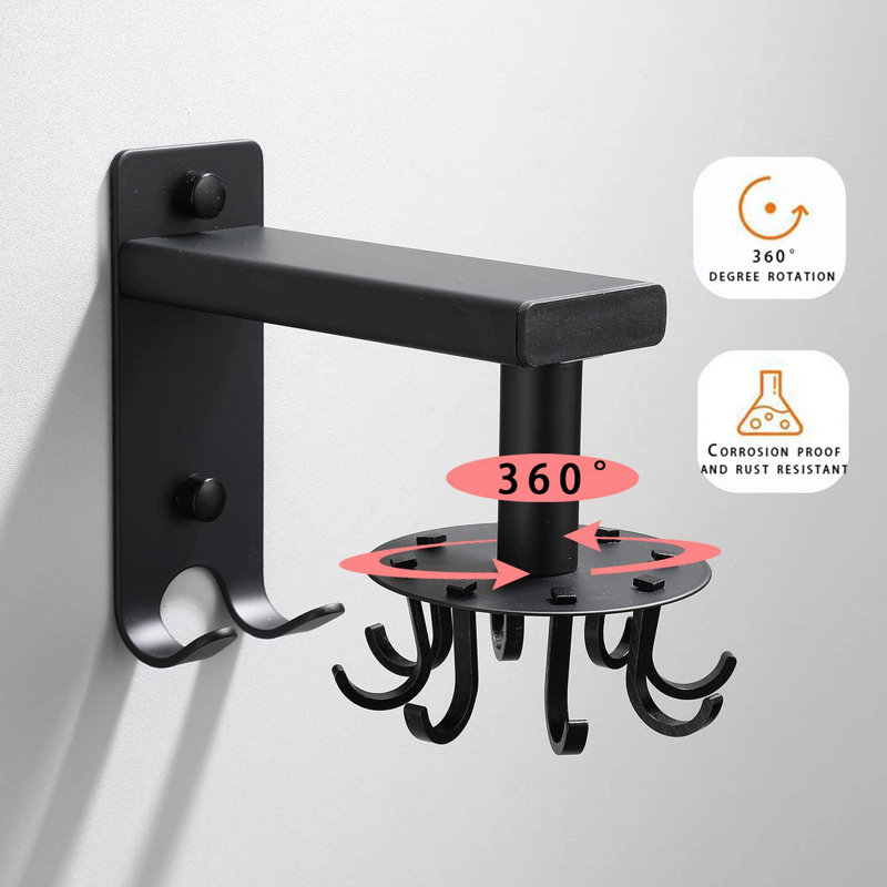 Prep & Savour Wall Mounted Pot Racks, Cookware Hanger, Hanging Hooks ...