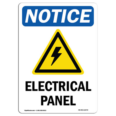 SignMission Electrical Panel Sign with Symbol | Wayfair