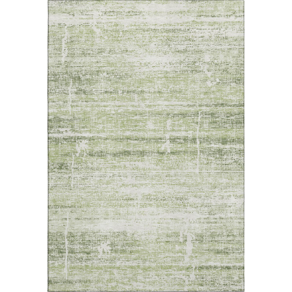 17 Stories Premium Machine Washable Gerardo Aloe Rug & Reviews | Wayfair