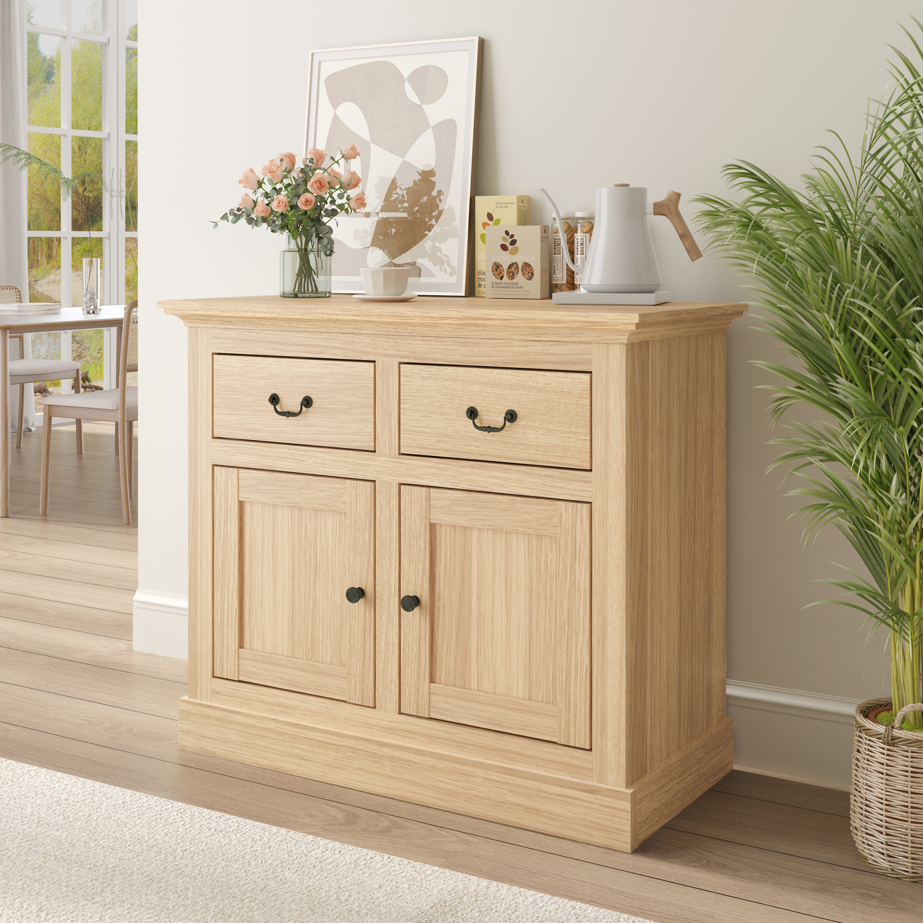 Winston Porter Ivison 33.3" Urban Living Sideboard, Multi-Functional ...