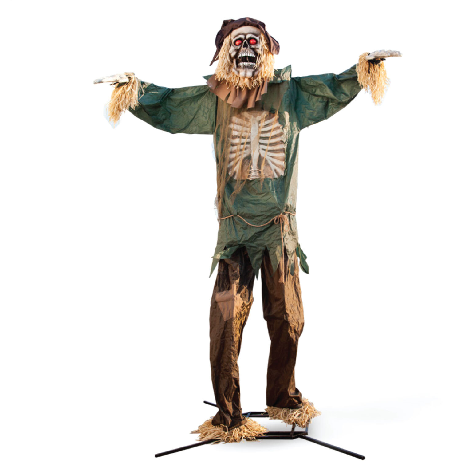 Haunted Hill Farm 15-ft. Animatronic Scarecrow for covered outdoor ...