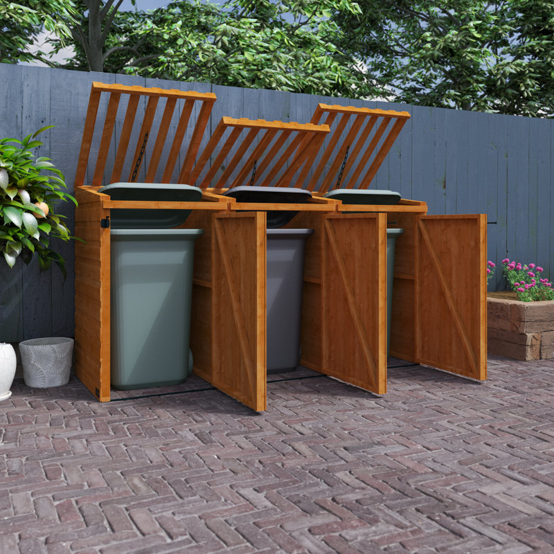 Tiger Sheds Tiger Wooden Triple Bin Store | Wayfair.co.uk
