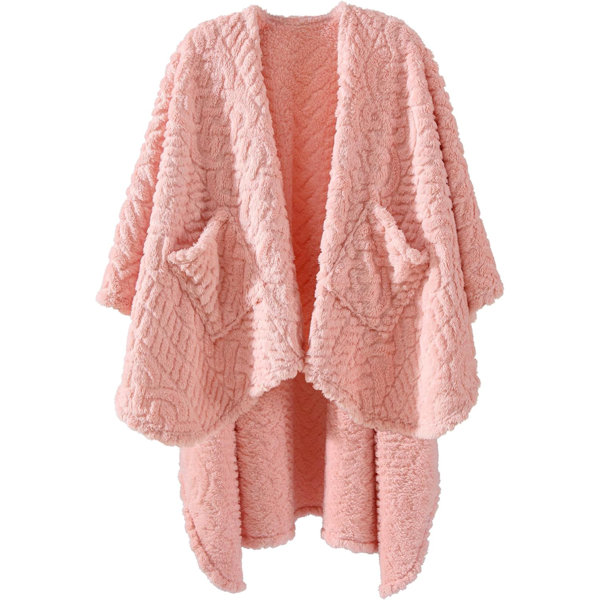 WaLensee Wearable Blanket Sherpa Fleece Throw Blanket with Pockets Warm ...