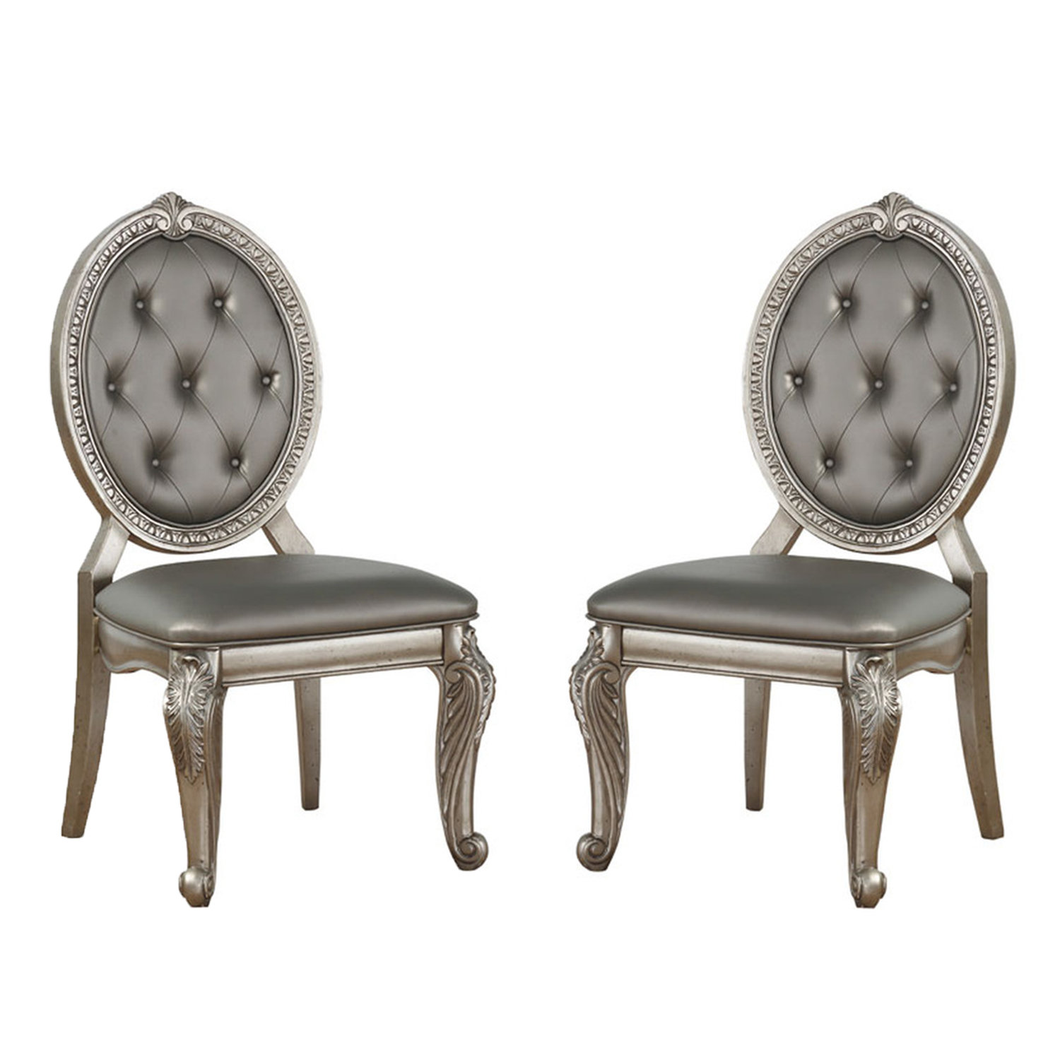 Bloomsbury Market Thwing Tufted Upholstered King Louis Back Side Chair ...