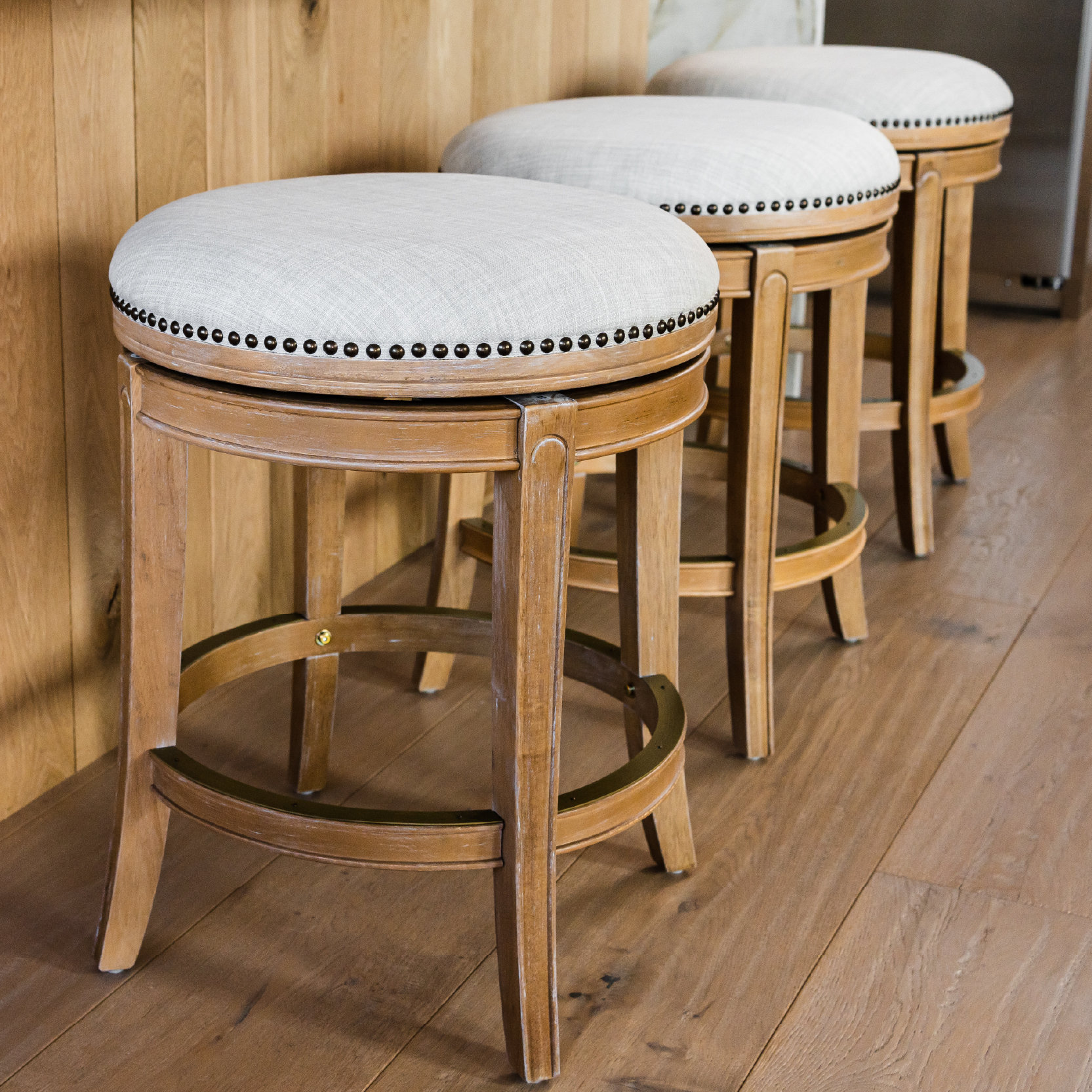 Maven Lane Alexander Backless Stool with Fabric Upholstery & Reviews ...